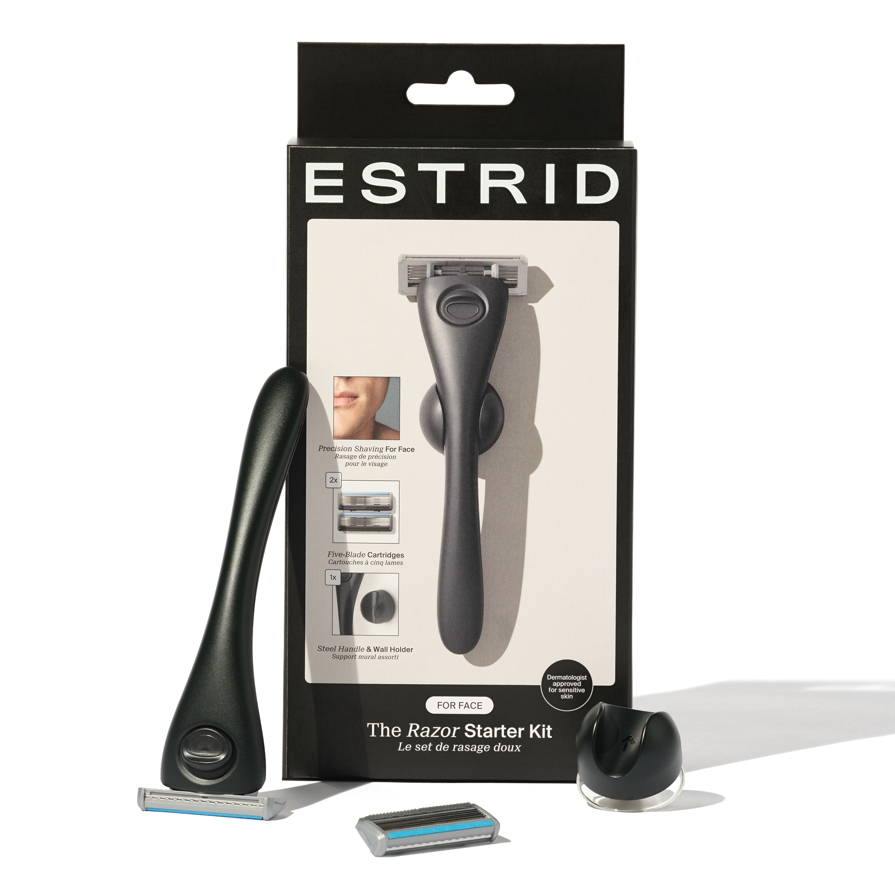 Estrid The Face Razor Starter Kit Onyx | Apotek Hjärtat