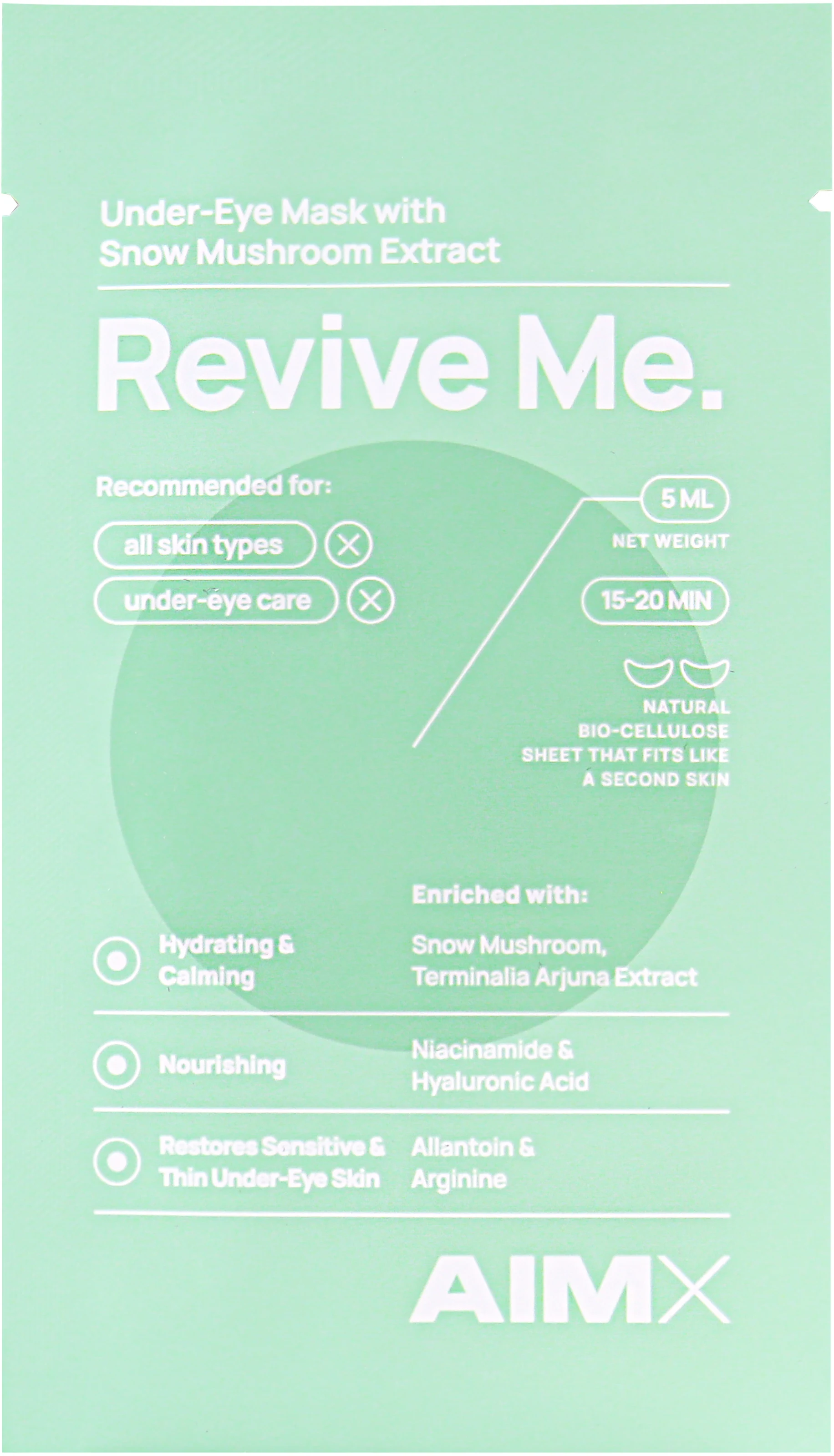 AIMX Revive Me Under Eye Mask With Hyaluron 5 ml | Apotek Hjärtat