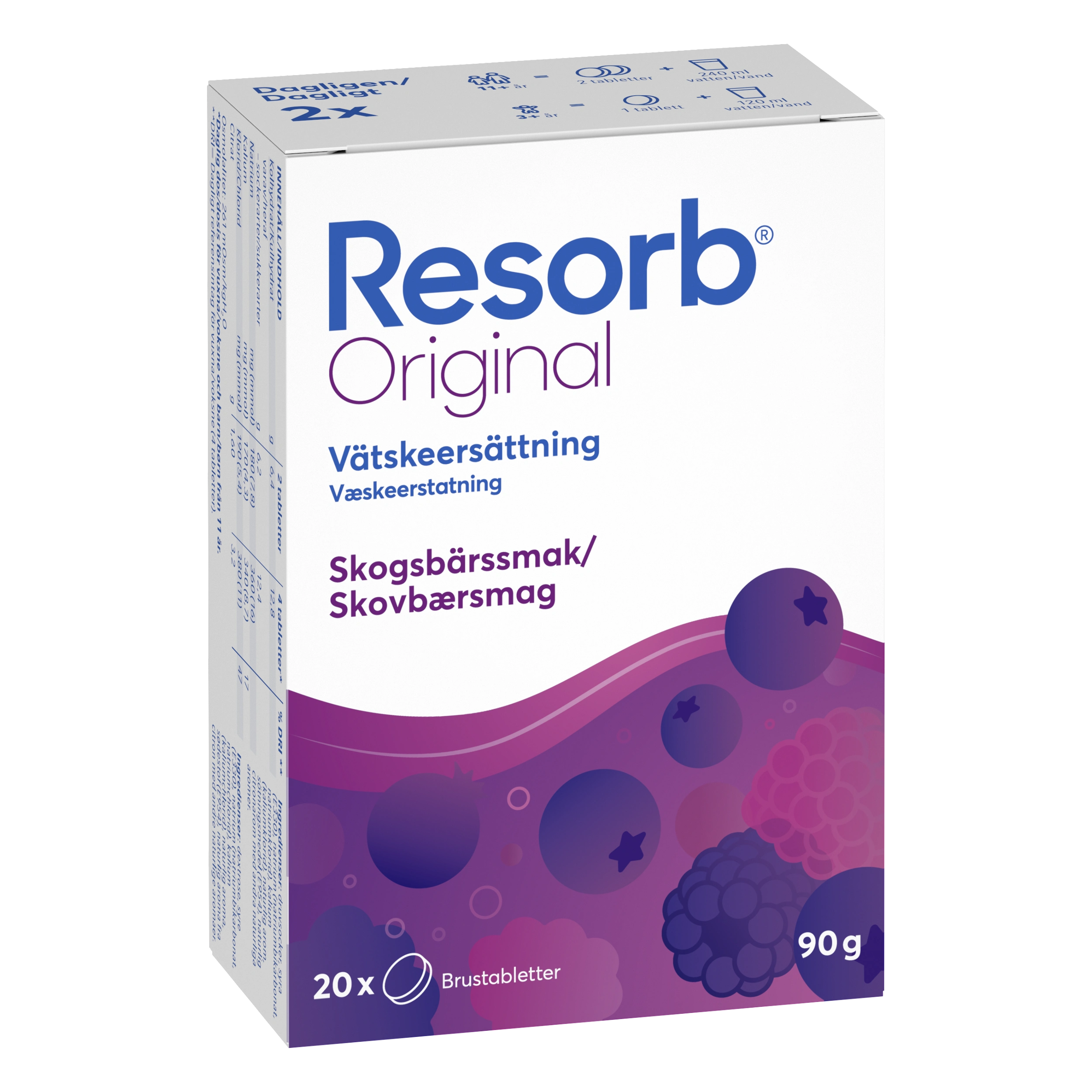 Resorb Original Skogsbär 20 brustabletter | Apotek Hjärtat