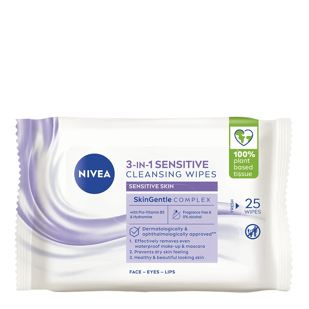 Nivea Sensitive Cleansing Wipes 25 st | Apotek Hjärtat