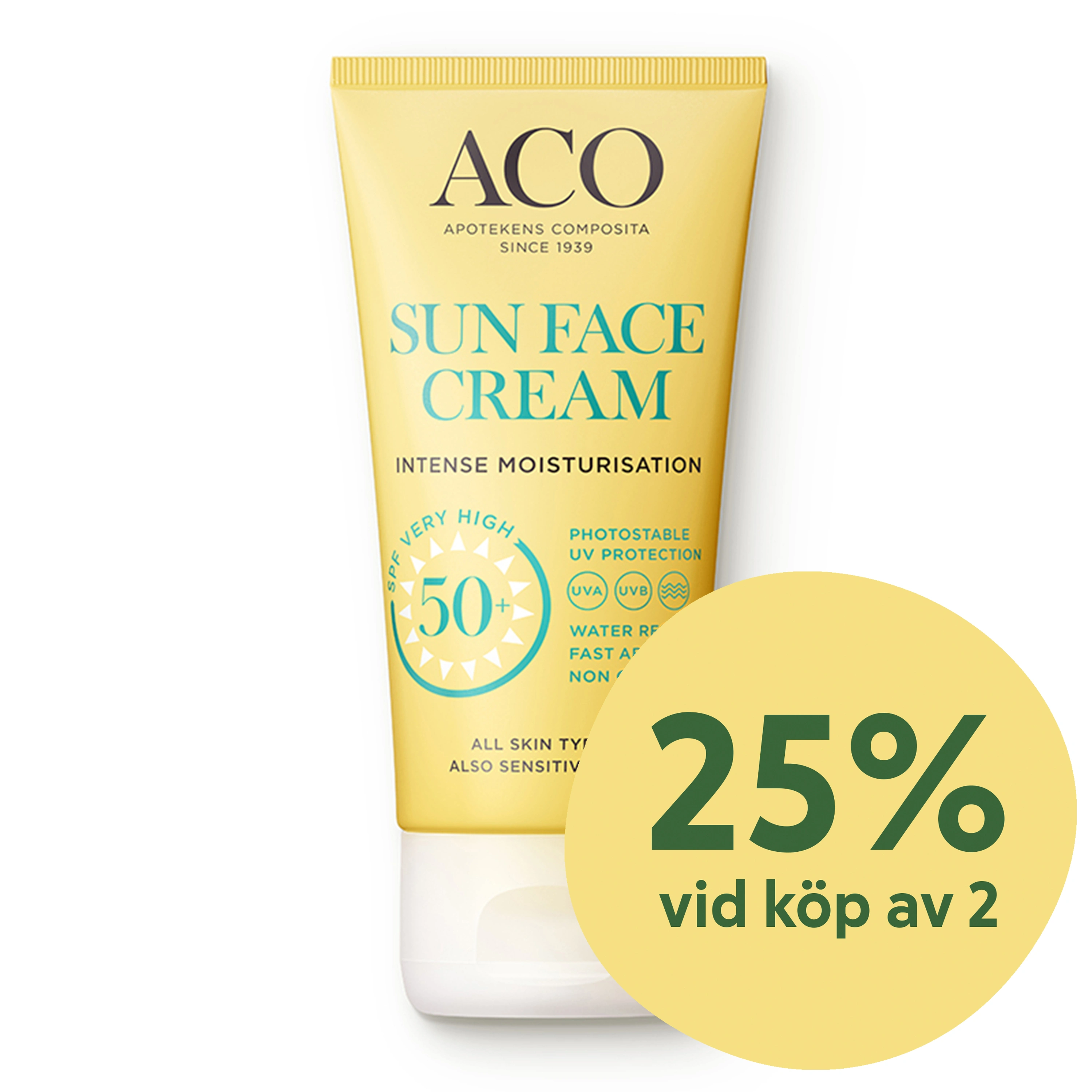 ACO Sun Face Cream SPF 50+ 50 ml | Apotek Hjärtat