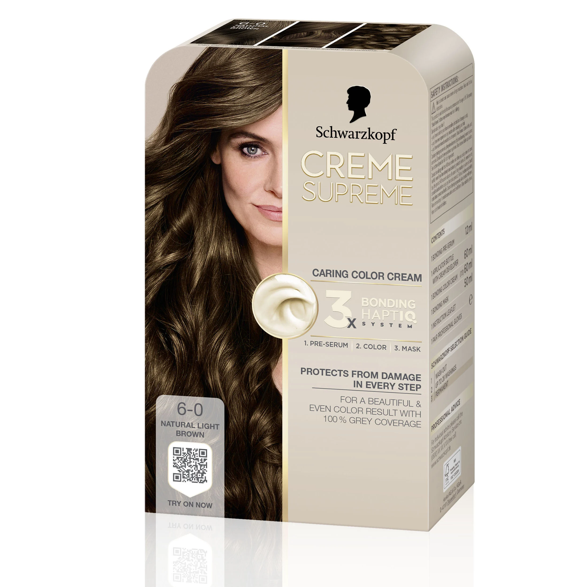 Schwarzkopf Creme Supreme 6-0 Natural Light Brown | Apotek Hjärtat