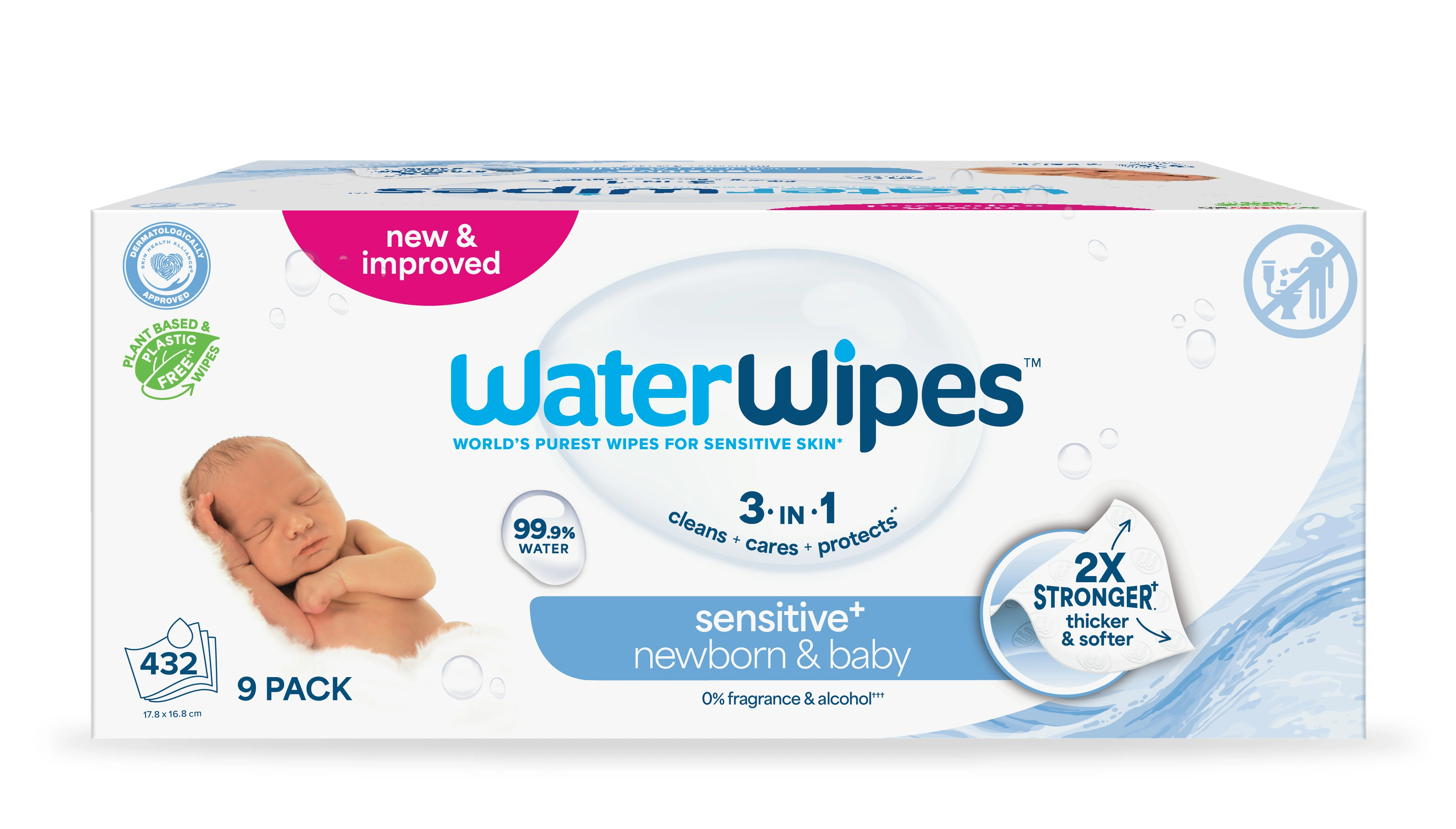 WaterWipes Baby Wipes Multi Pack 9x48 st | Apotek Hjärtat