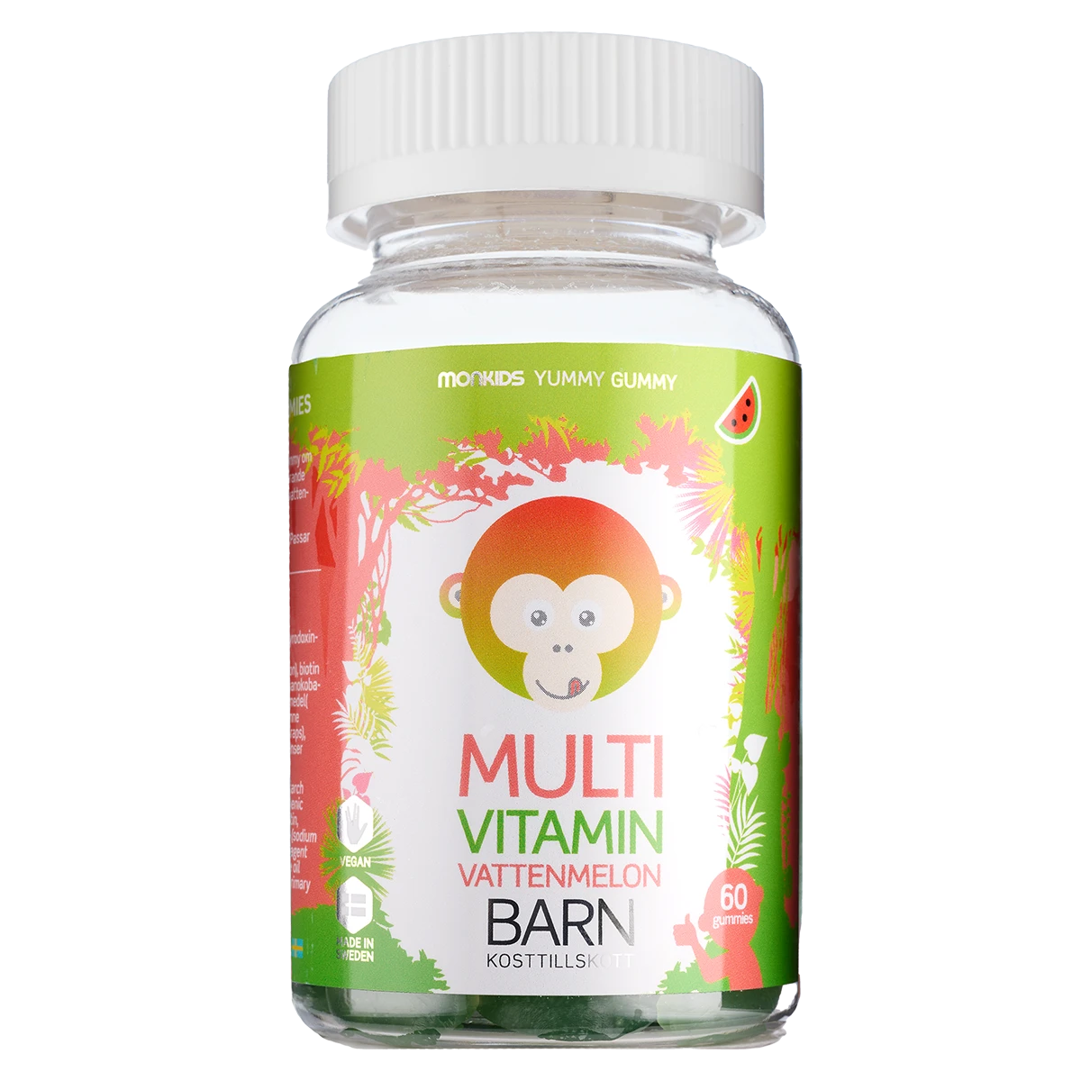 Monkids Multivitamin Barn Vattenmelon 60st | Apotek Hjärtat