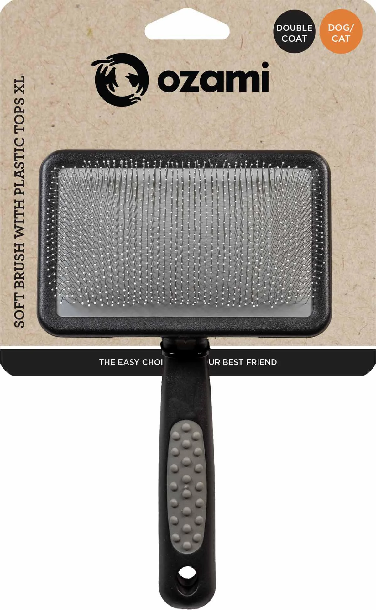 Ozami Soft Brush With Plastic Tops X-large 18x11x3,8cm | Apotek Hjärtat