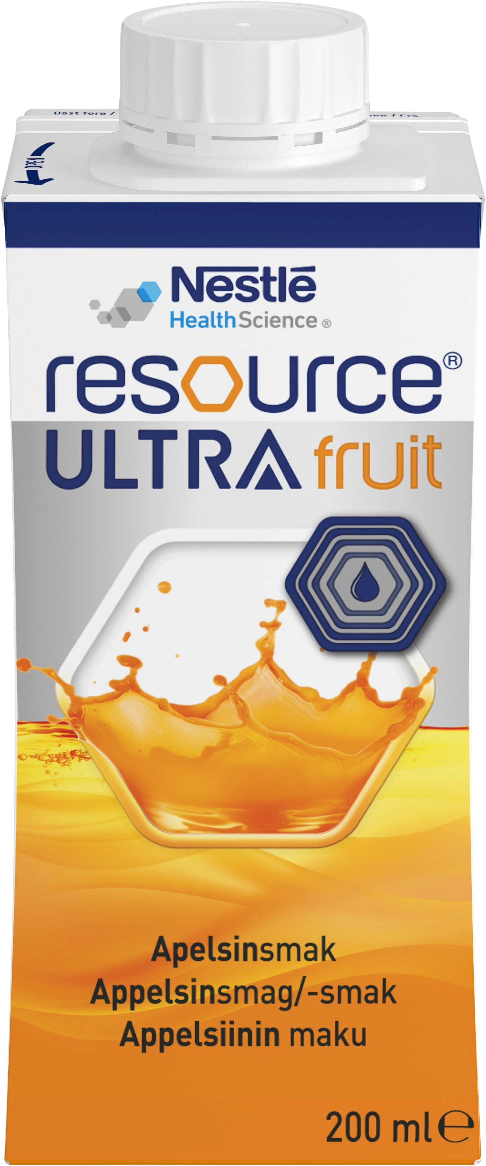 Resource Ultra Fruit Apelsin 4x200 ml | Apotek Hjärtat