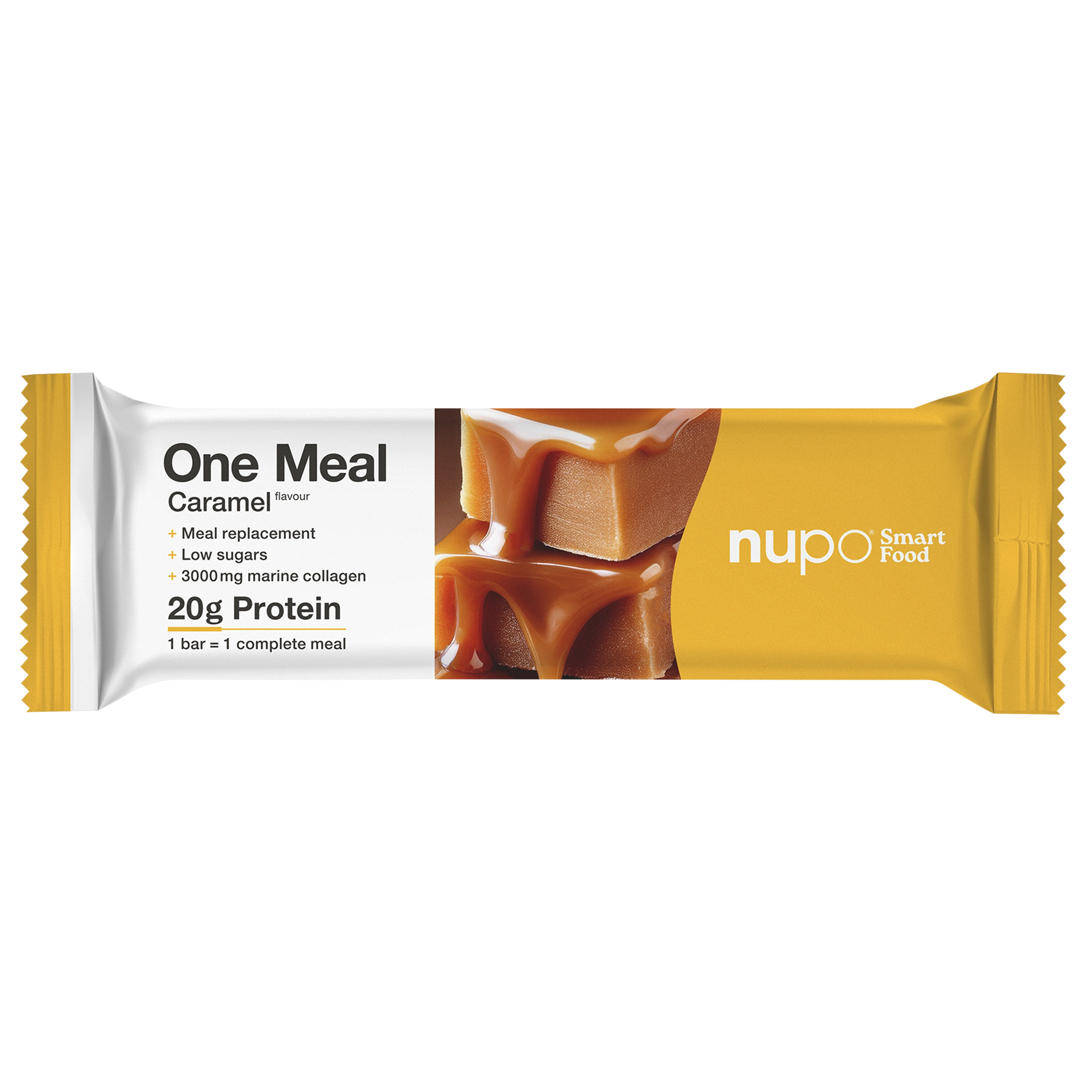 Nupo® One Meal Collagen Bar Caramel 60 g | Apotek Hjärtat