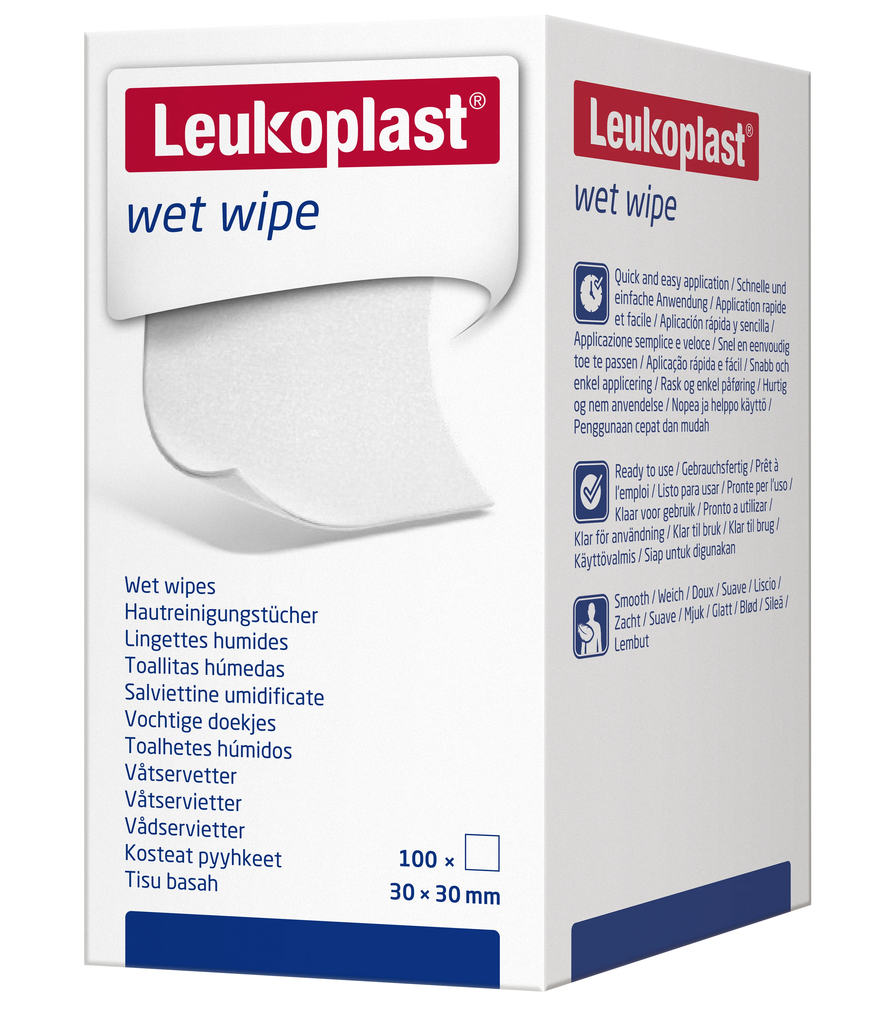 Leukoplast Wet Wipe 3x3 cm 100 st | Apotek Hjärtat