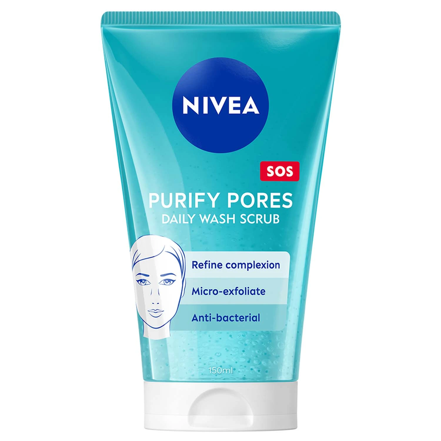 Nivea Purify Pores Daily Wash Scrub 150 ml | Apotek Hjärtat