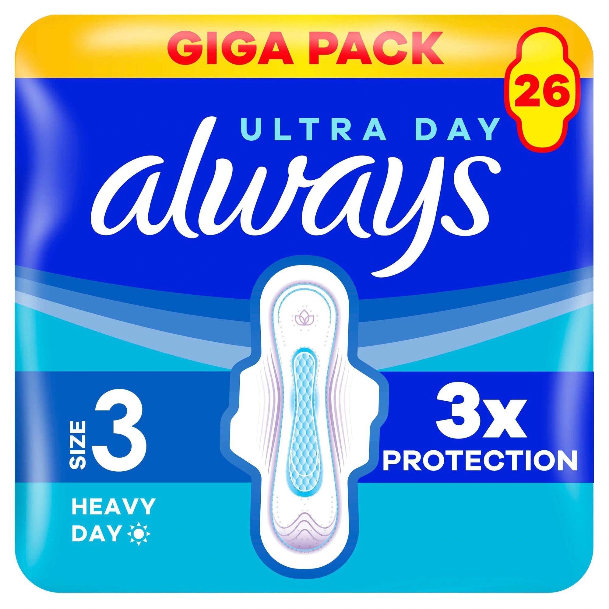 Always Ultra Day Bindor Day & Night Stl 3 Med Vingar 26 St | Apotek Hjärtat