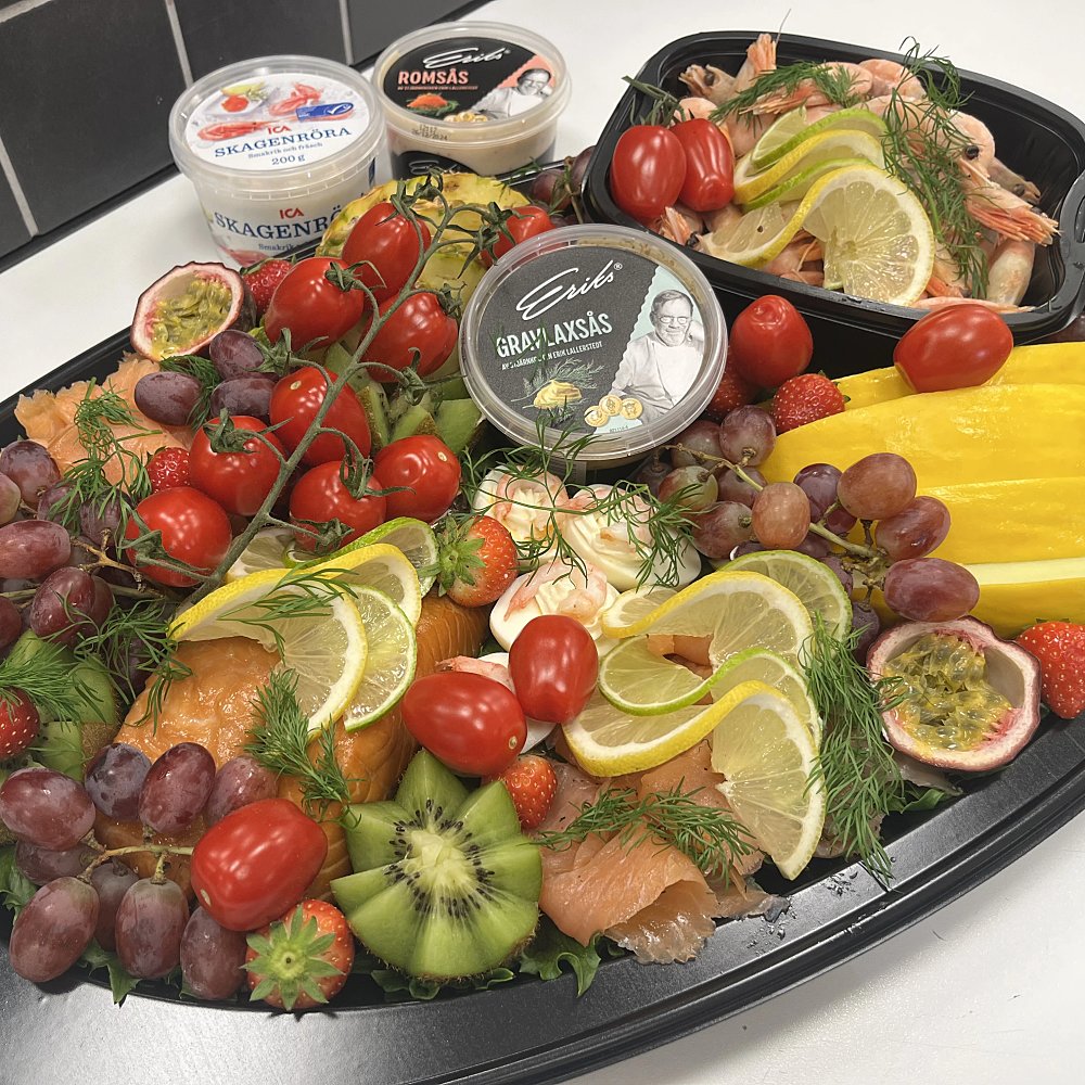 Lax och räk bricka | Catering ICA Supermarket Robertsfors