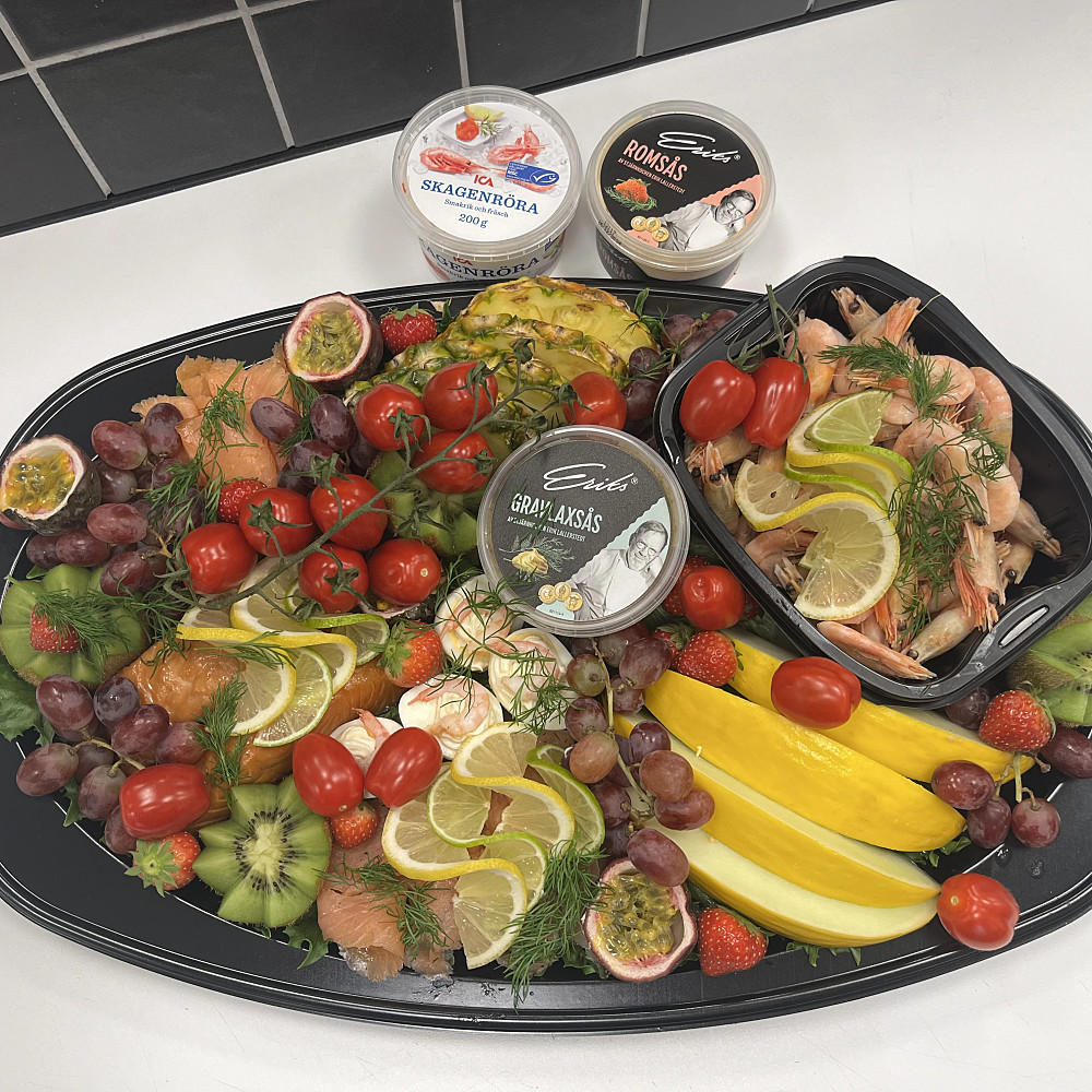 Lax och räk bricka | Catering ICA Supermarket Robertsfors