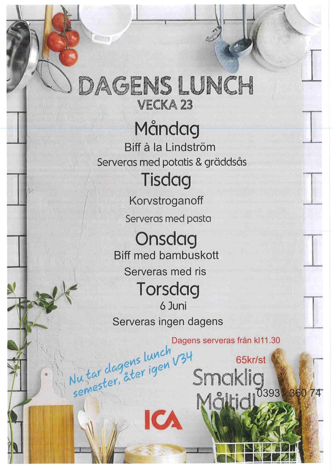 Dagens lunch - Lunch - ICA Supermarket Vaggeryd | ICA