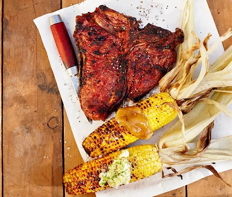 Bbq T-bone med majskolv | Recept ICA.se