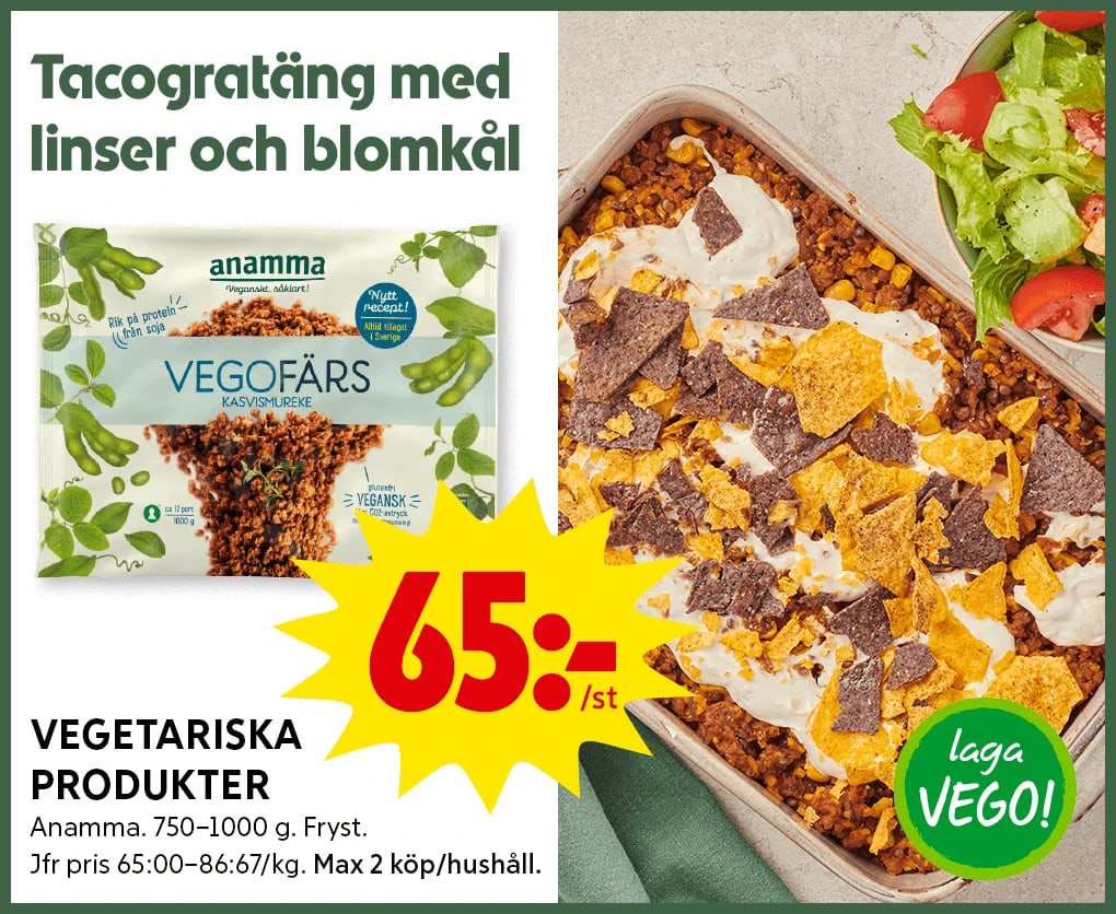 Middagstips | ICA Kvantum Sollefteå